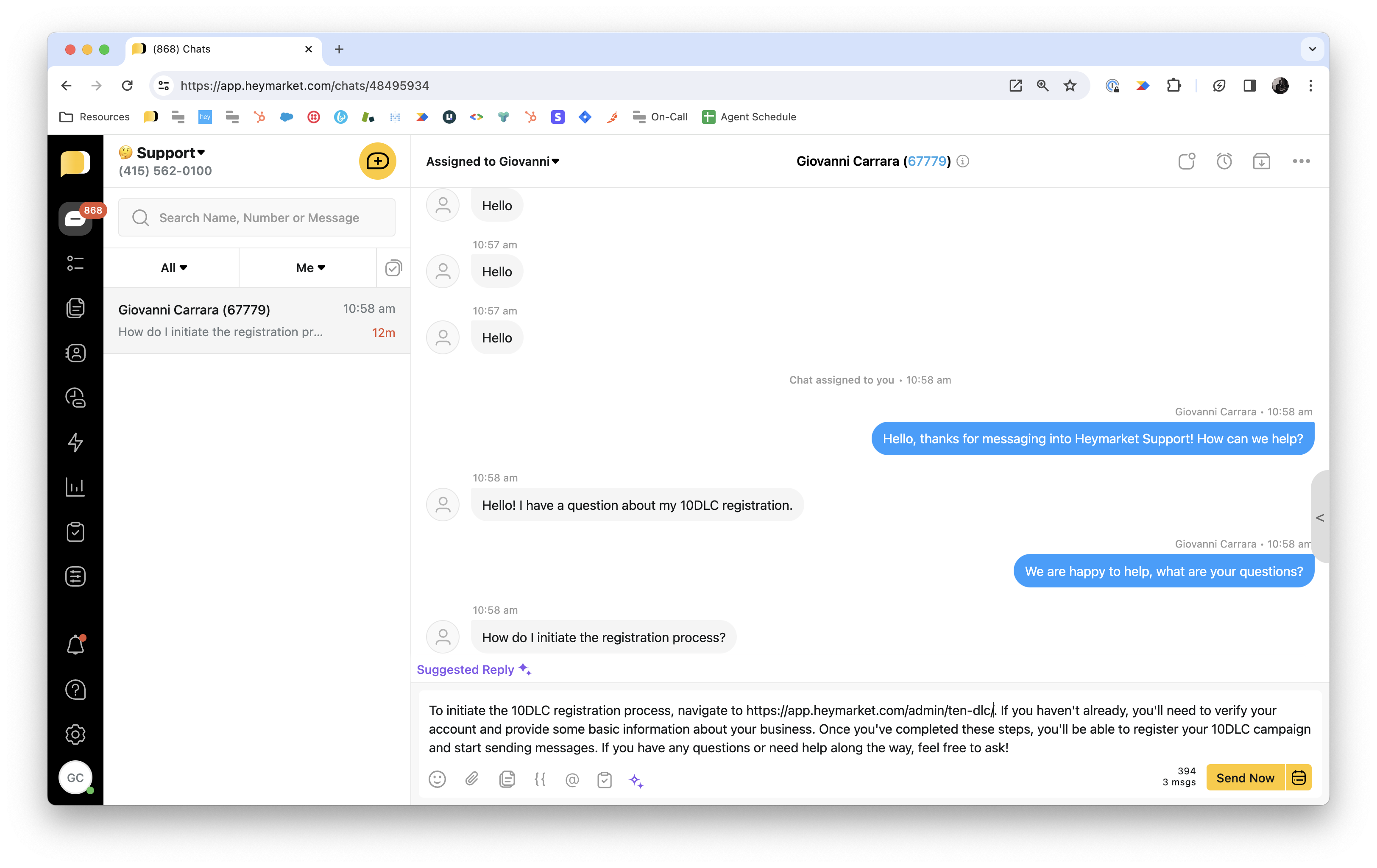 Generative AI: Suggested Response – Heymarket
