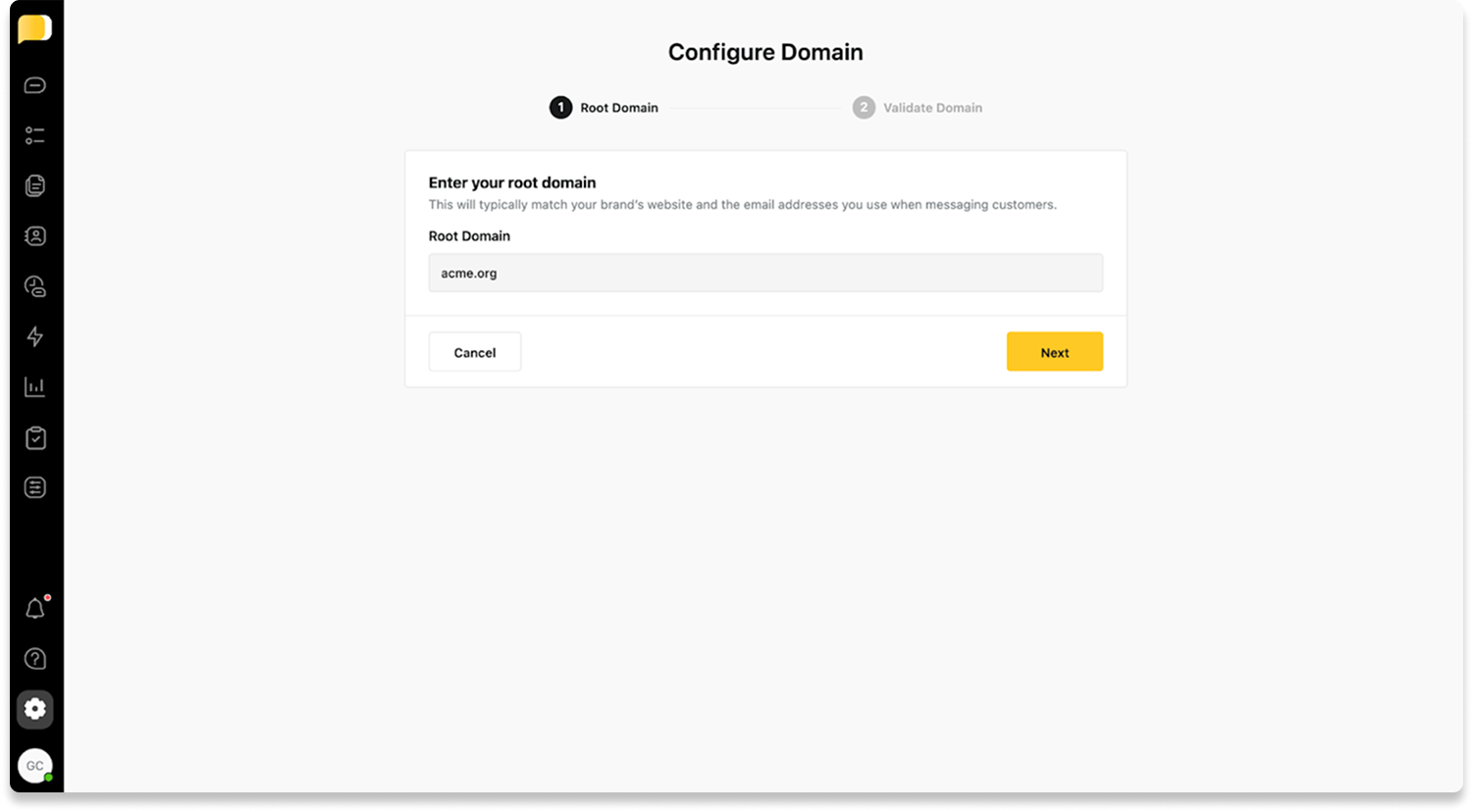 Email Configuration – Heymarket